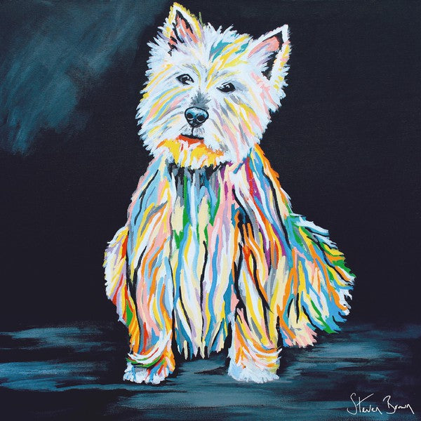 Archie McDug - Colourful Dog Art | Steven Brown Art