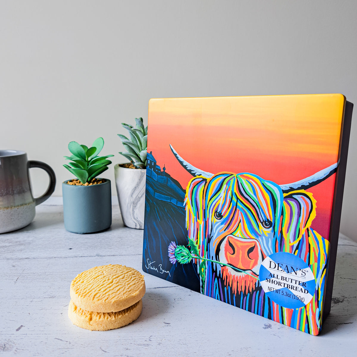Kev McCoo - Shortbread Rounds - Highland Cow Gifts — Steven Brown Art