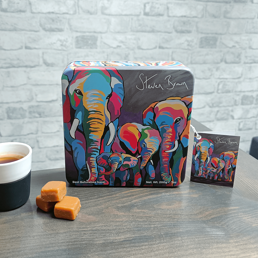 Allan & Jackie McZoo - Clotted Cream Fudge Tin — Steven Brown Art