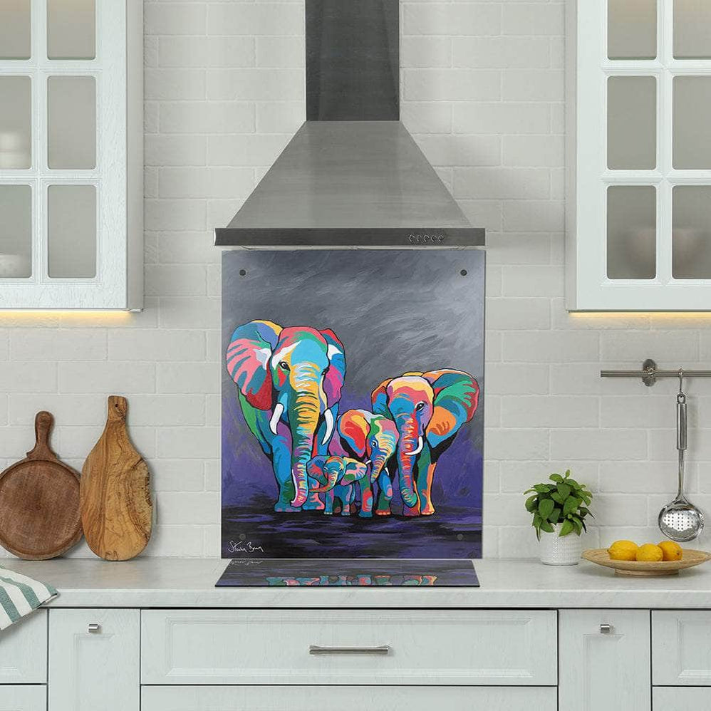 Colourful Glass Splashbacks featuring iconic art | Steven Brown Art