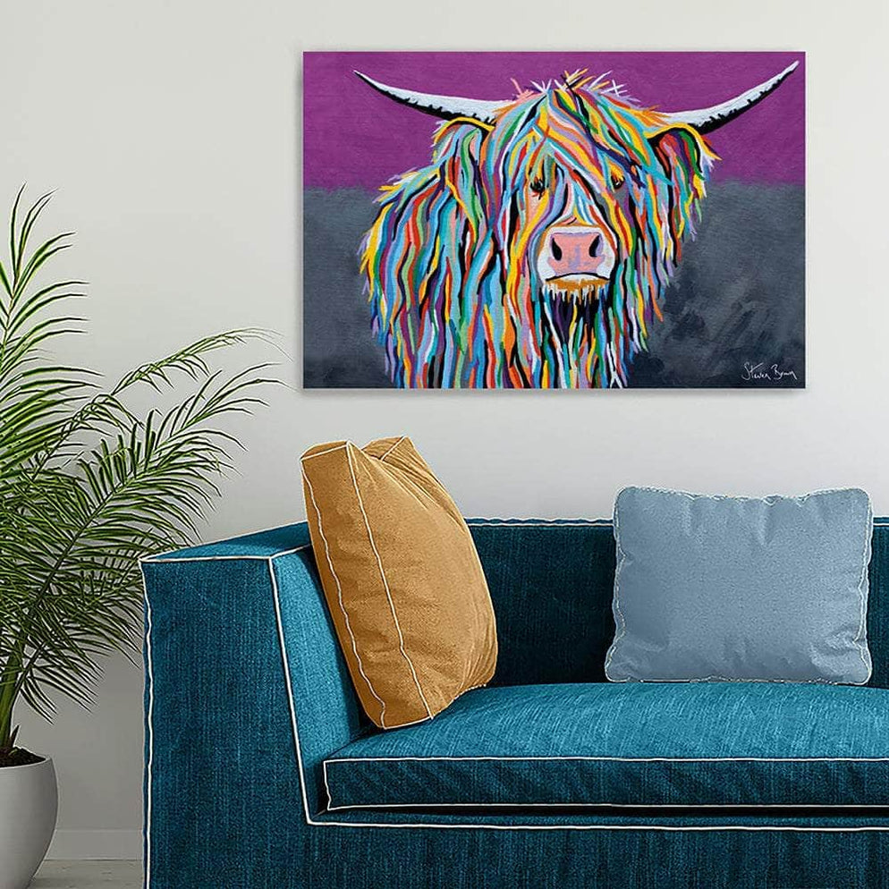 Highland Cow Art - Angus McCoo Canvas | Steven Brown Art