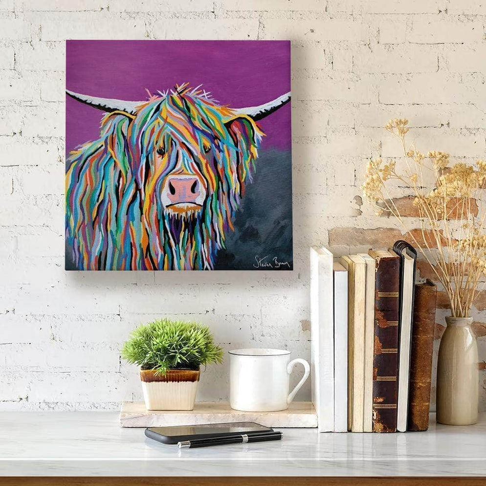 Highland Cow Art - Angus McCoo Canvas | Steven Brown Art