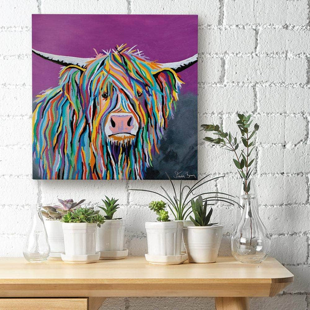 Highland Cow Art - Angus McCoo Canvas | Steven Brown Art