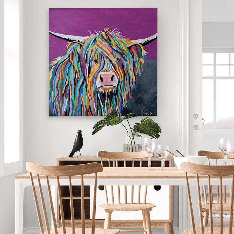 Highland Cow Art - Angus McCoo Canvas | Steven Brown Art