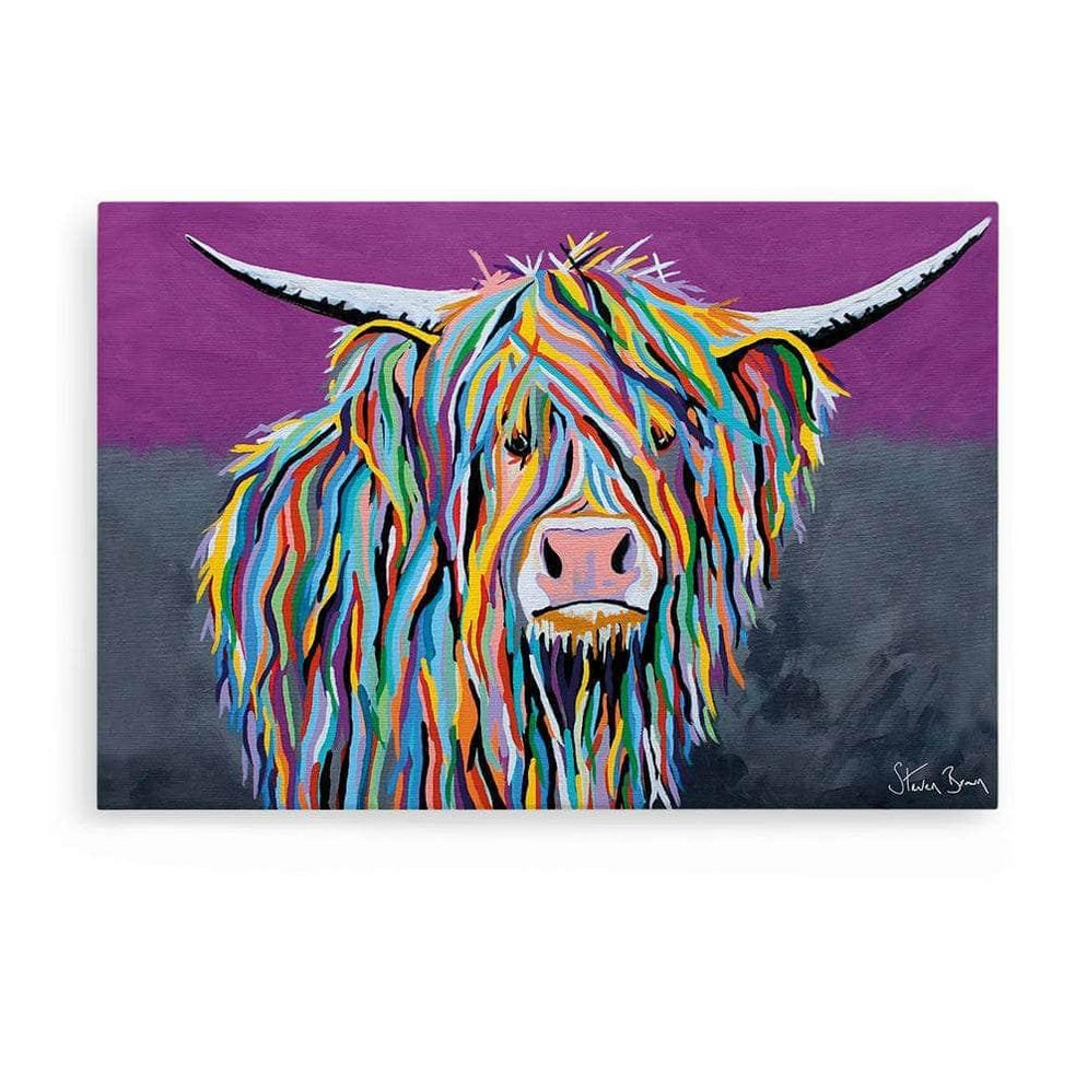 Highland Cow Art - Angus McCoo Canvas | Steven Brown Art