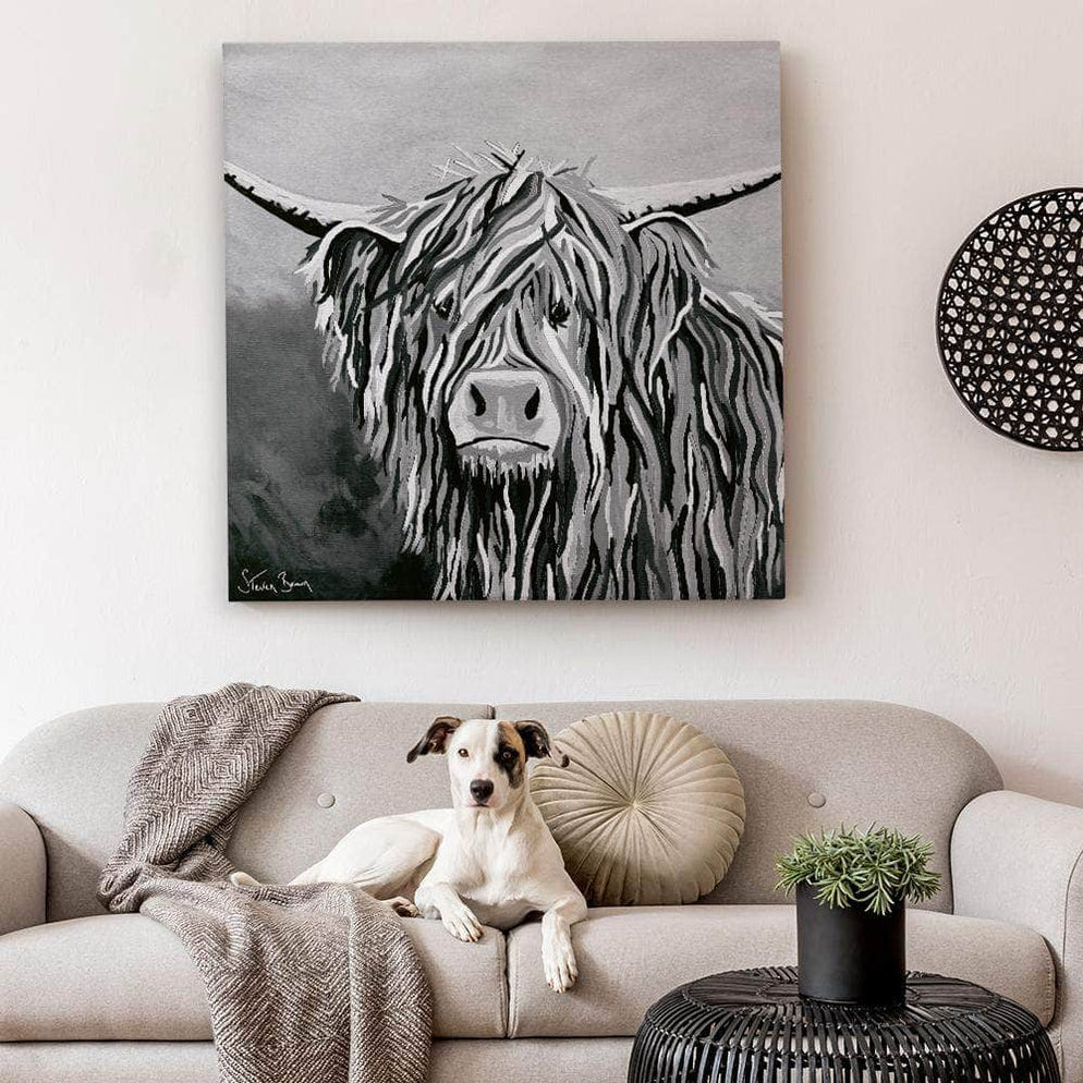 Angus McCoo The Noo Cow Canvas Print | Steven Brown Art