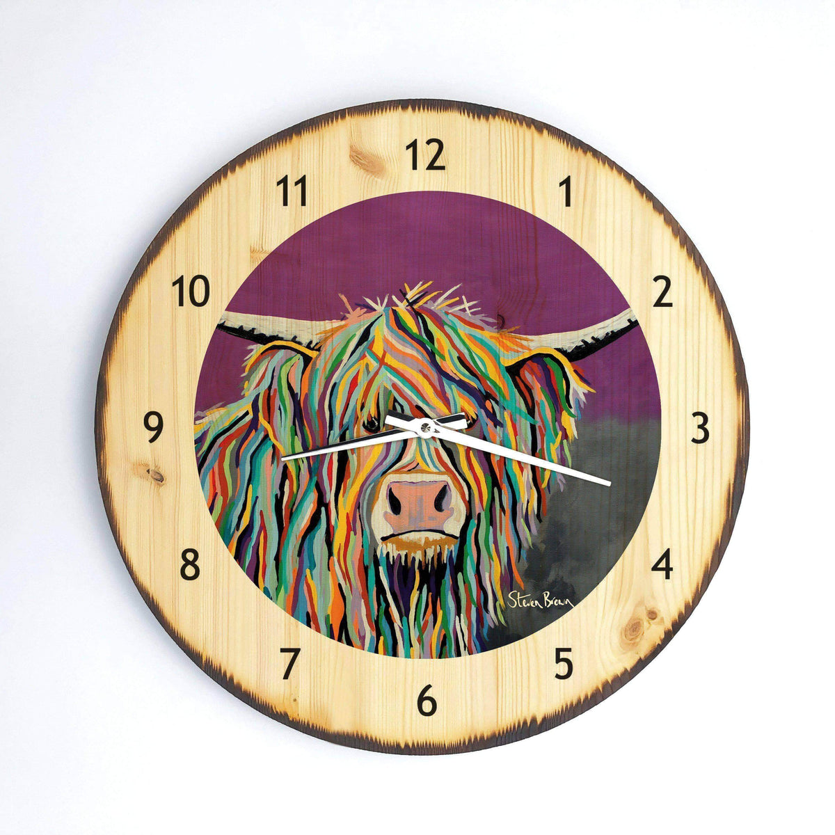 Angus McCoo - Wooden Clock | Steven Brown Art