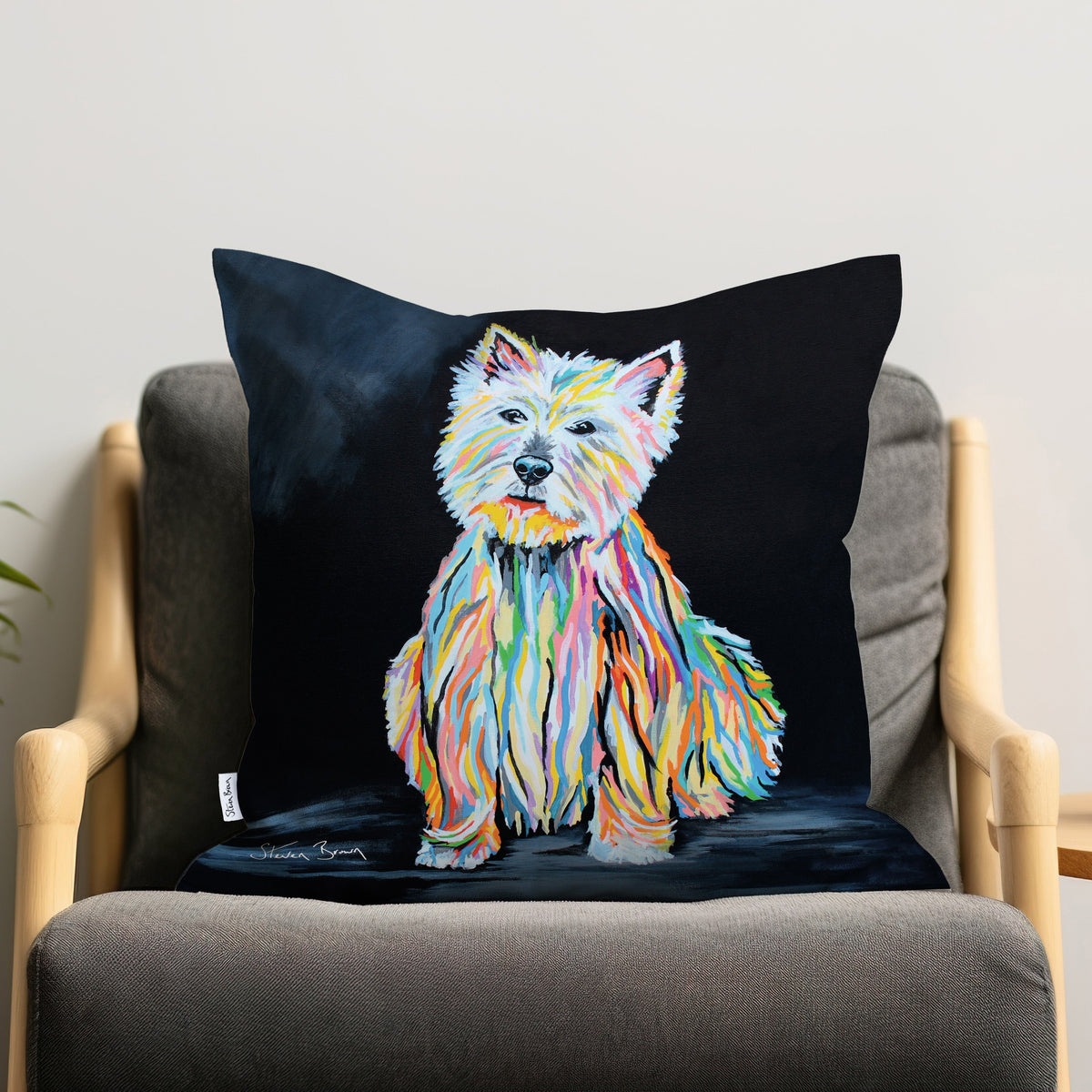 Archie McDug - Faux Suede Cushions | Steven Brown Art