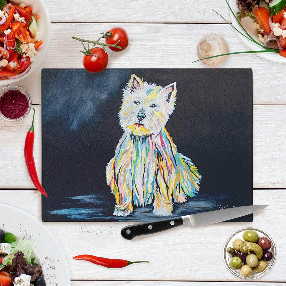 Archie McDug - Glass Chopping Board | Steven Brown Art