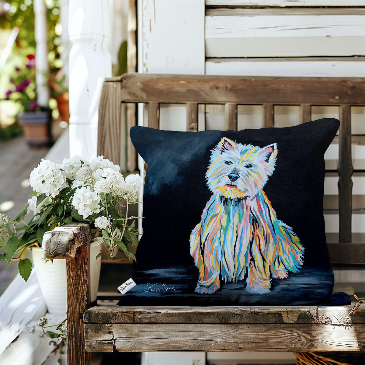 Archie McDug Outdoor Cushions | Steven Brown Art