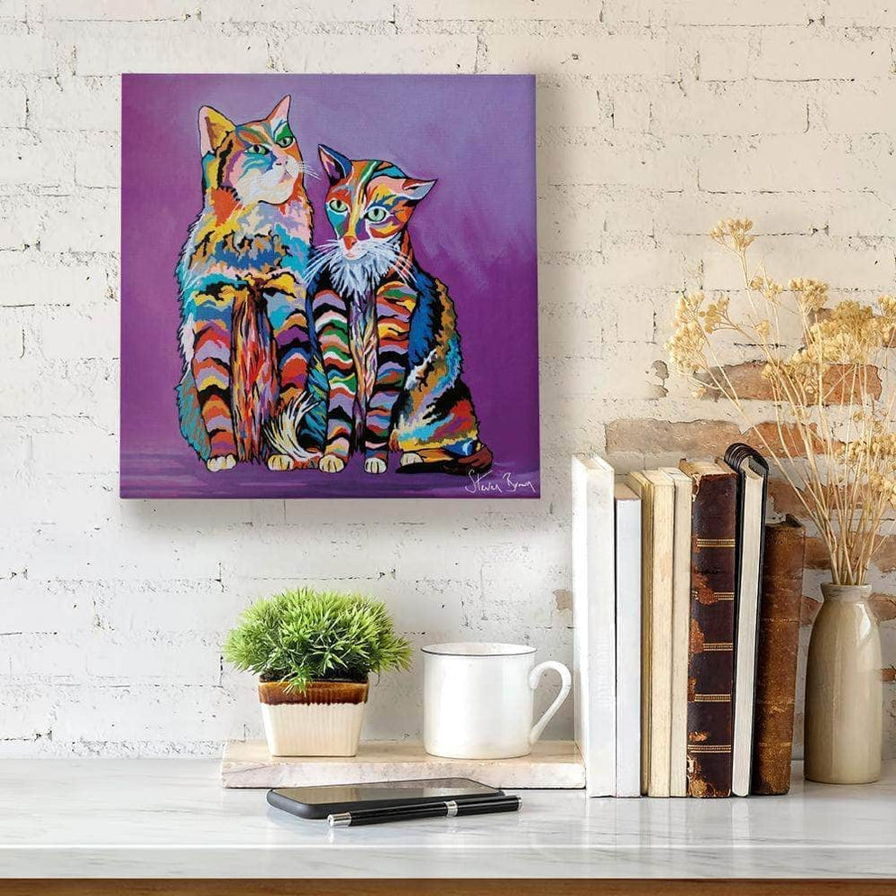 Bert & Morag McCheety Colourful Cat Canvas | Steven Brown Art
