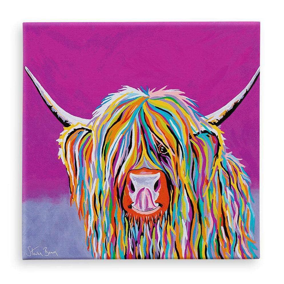 Betty McCoo Highland Cow Art Canvas | Steven Brown Art