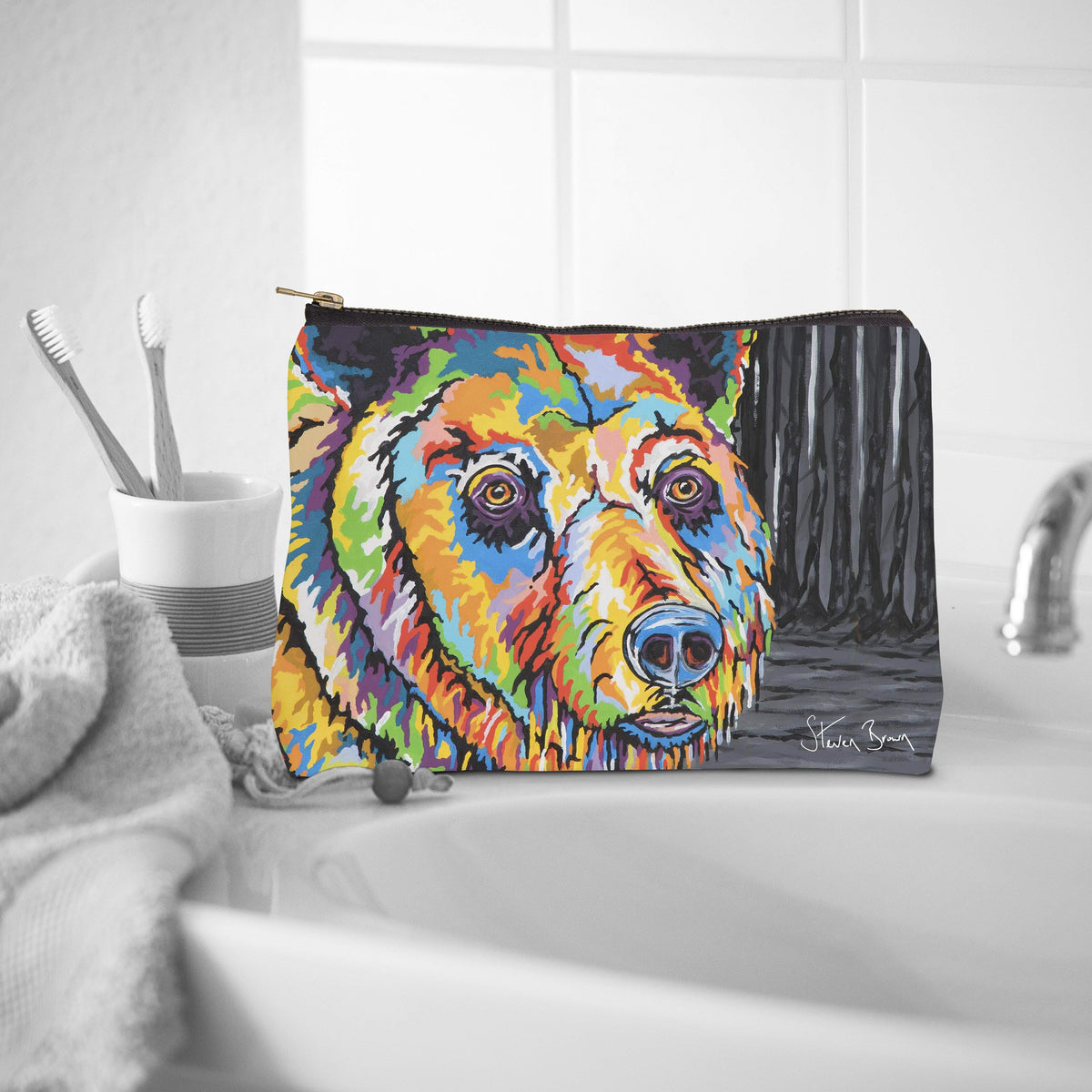 Bobby McBear - Cosmetic Bag | Steven Brown Art