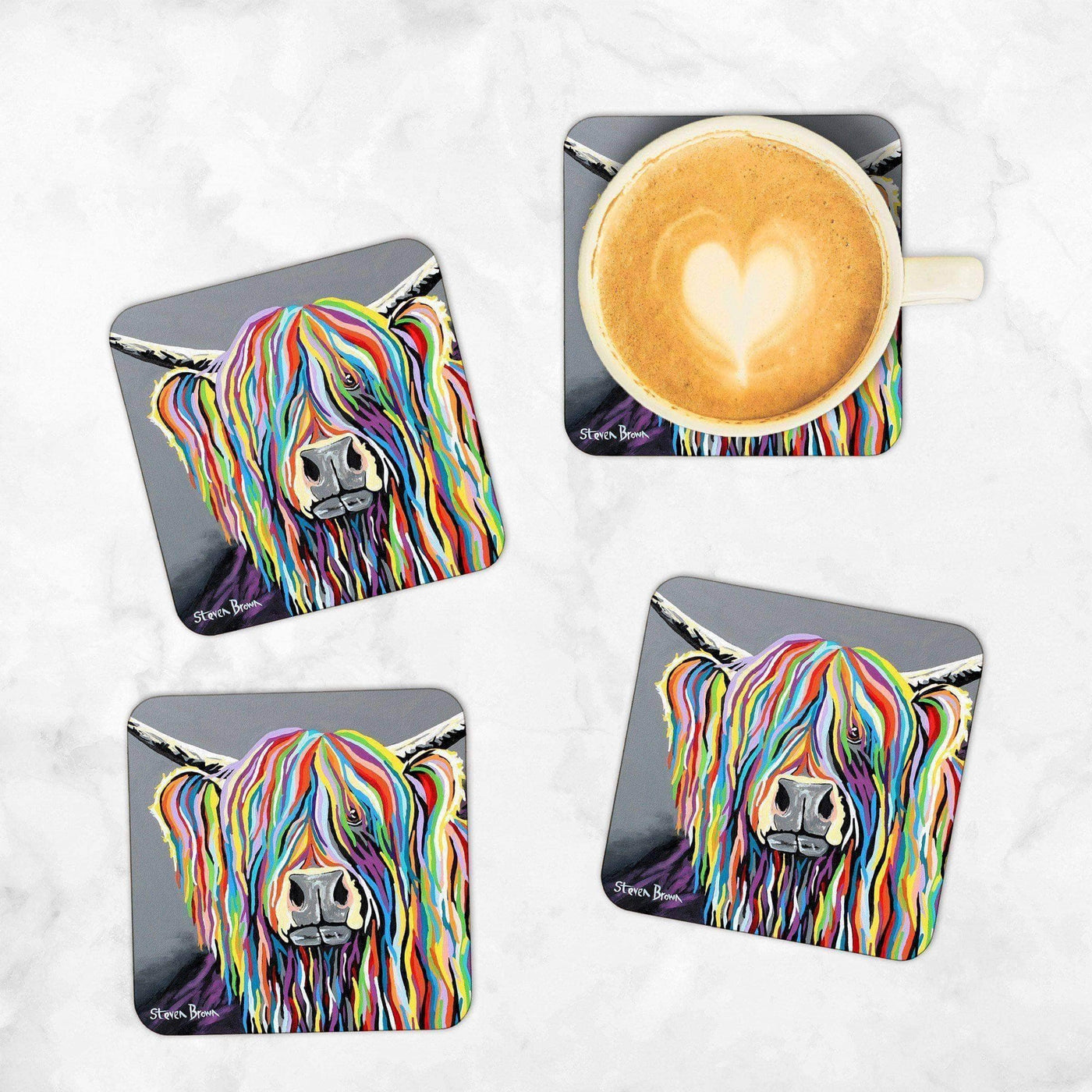 Charlie McCoo - Set of 4 Coasters | Steven Brown Art