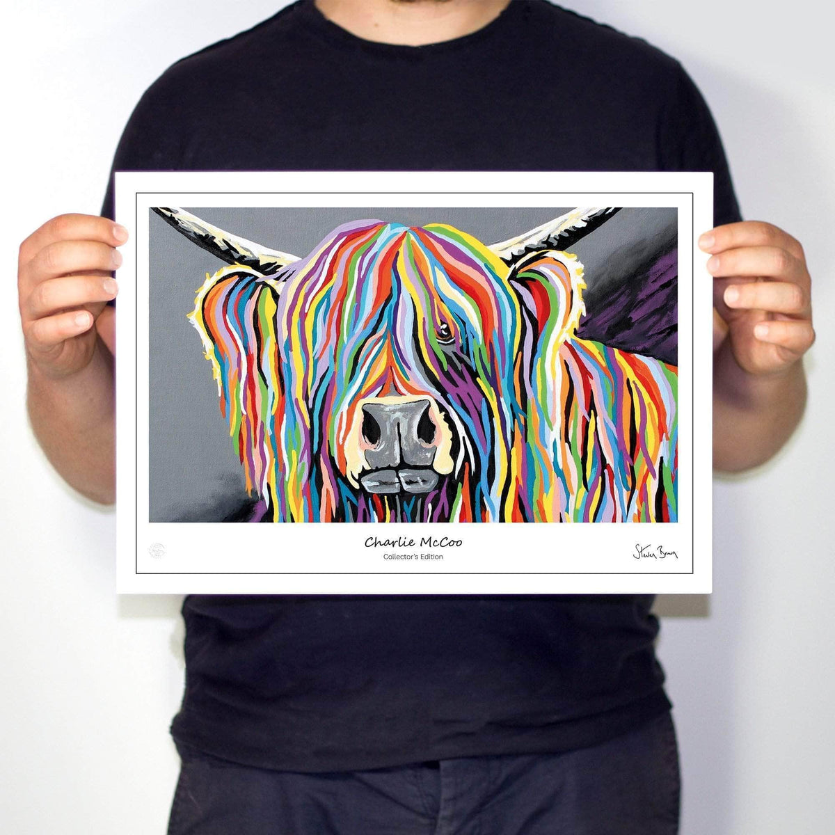 Charlie McCoo - Highland Cow Art Print by Steven Brown — Steven Brown Art
