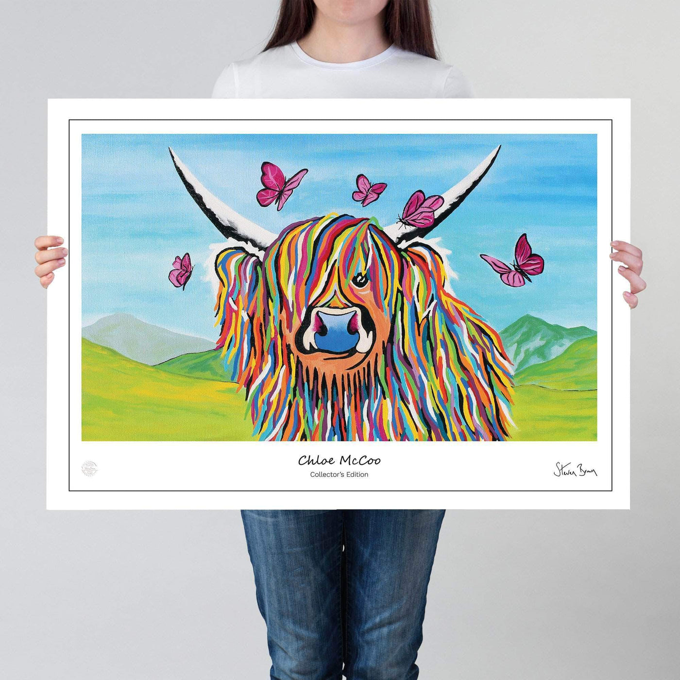 Chloe McCoo Highland Cow Art Print | Steven Brown Art