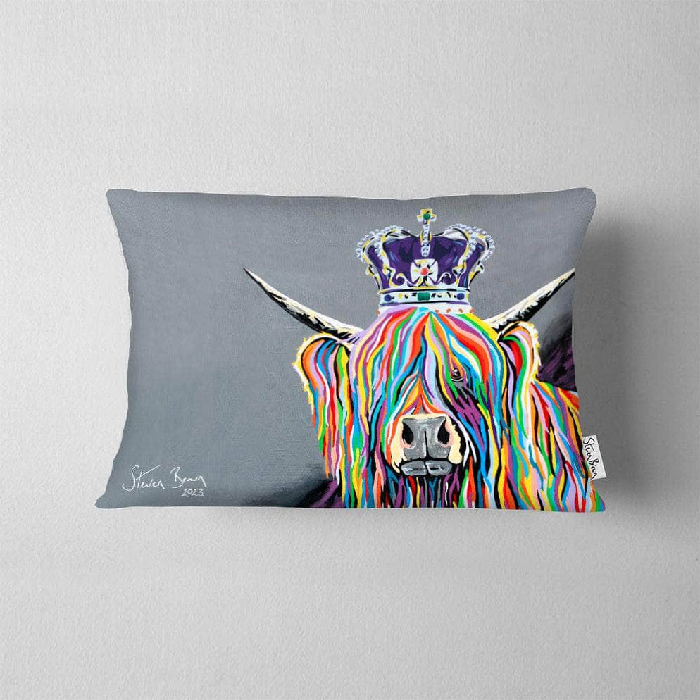 Coronation Charlie McCoo - Highland Cow Cushions | Steven Brown Art