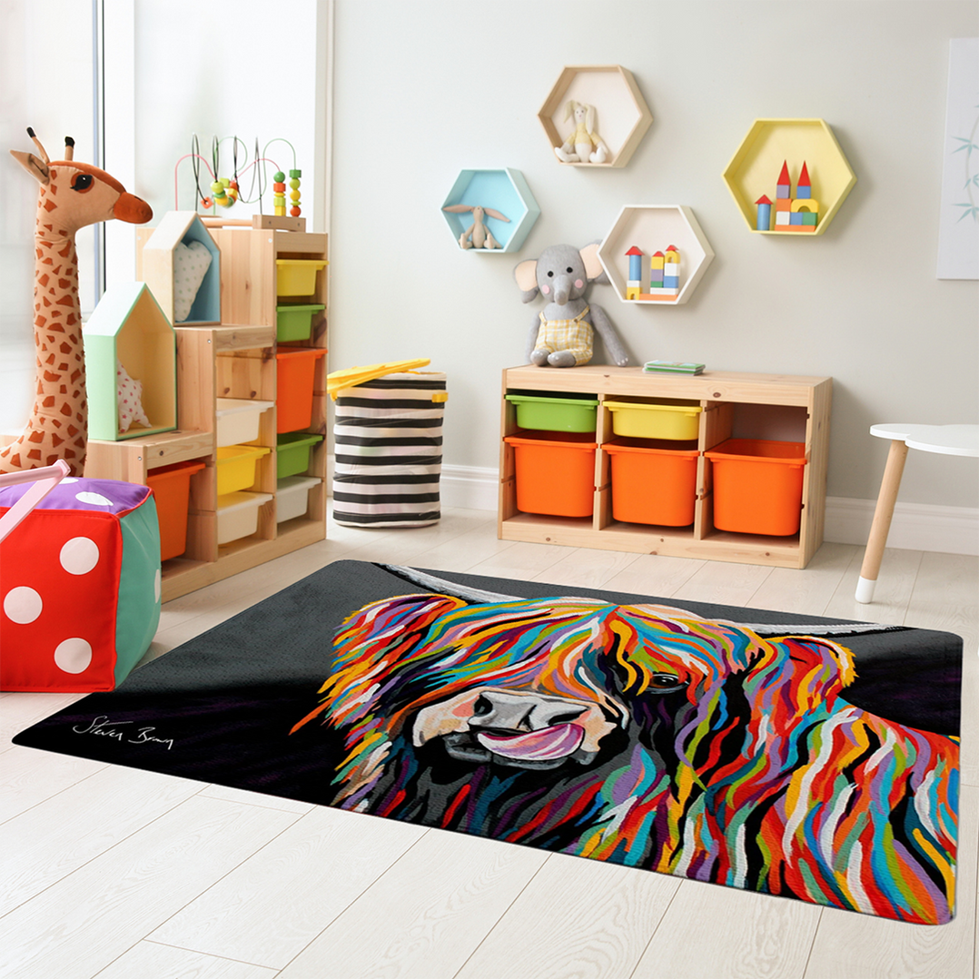 Heather McCoo Highland Cow Rug | Steven Brown Art