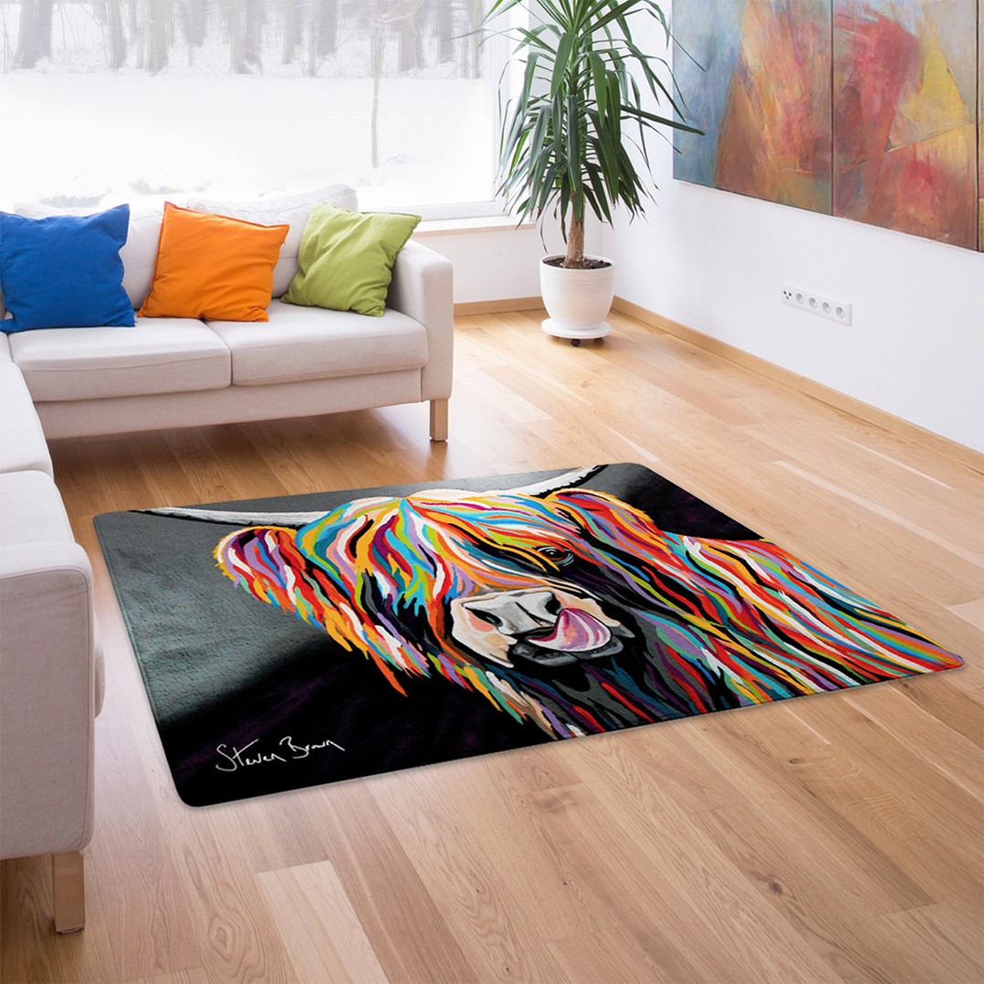 Heather McCoo Highland Cow Rug | Steven Brown Art