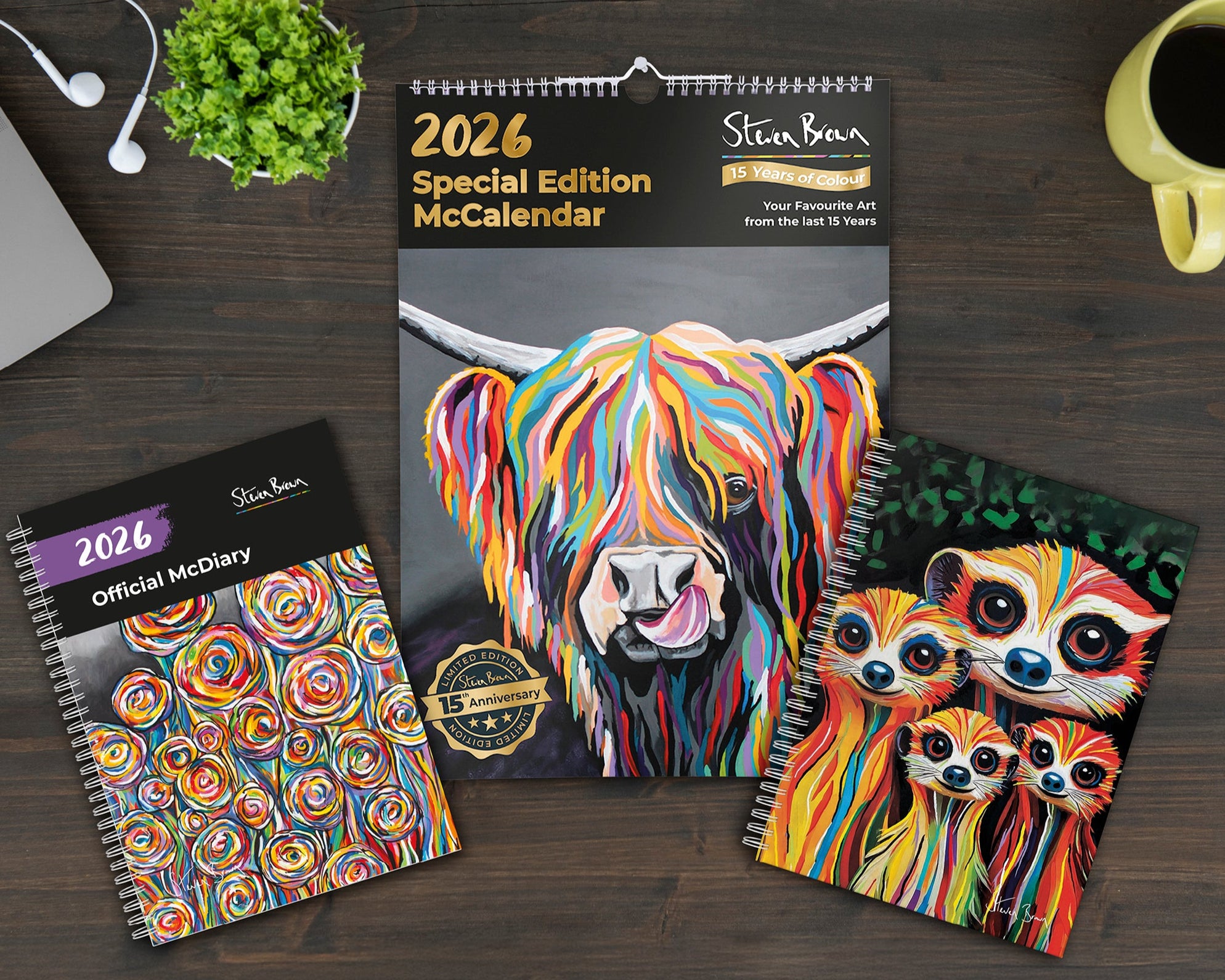 Steven Brown Art - Colourful Highland Cow Art & Homeware
