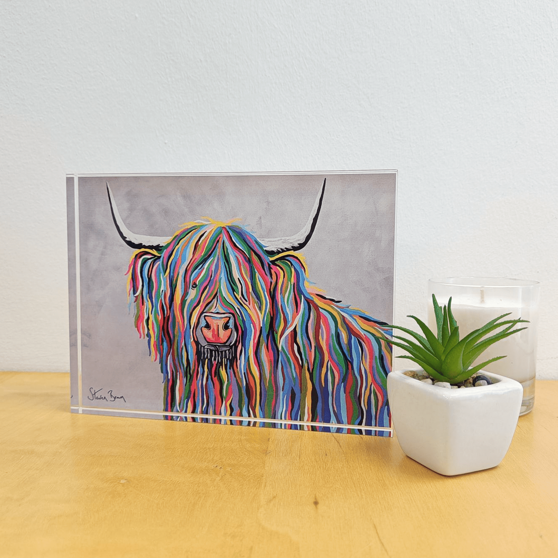 Emily McCoo Art Block | Highland Cow Accessories | Steven Brown Art