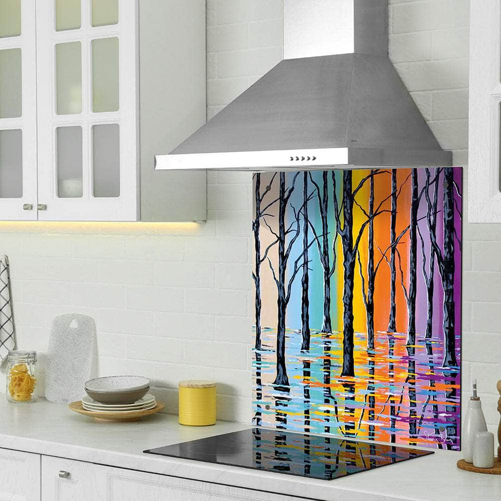Colourful Glass Splashbacks featuring iconic art | Steven Brown Art