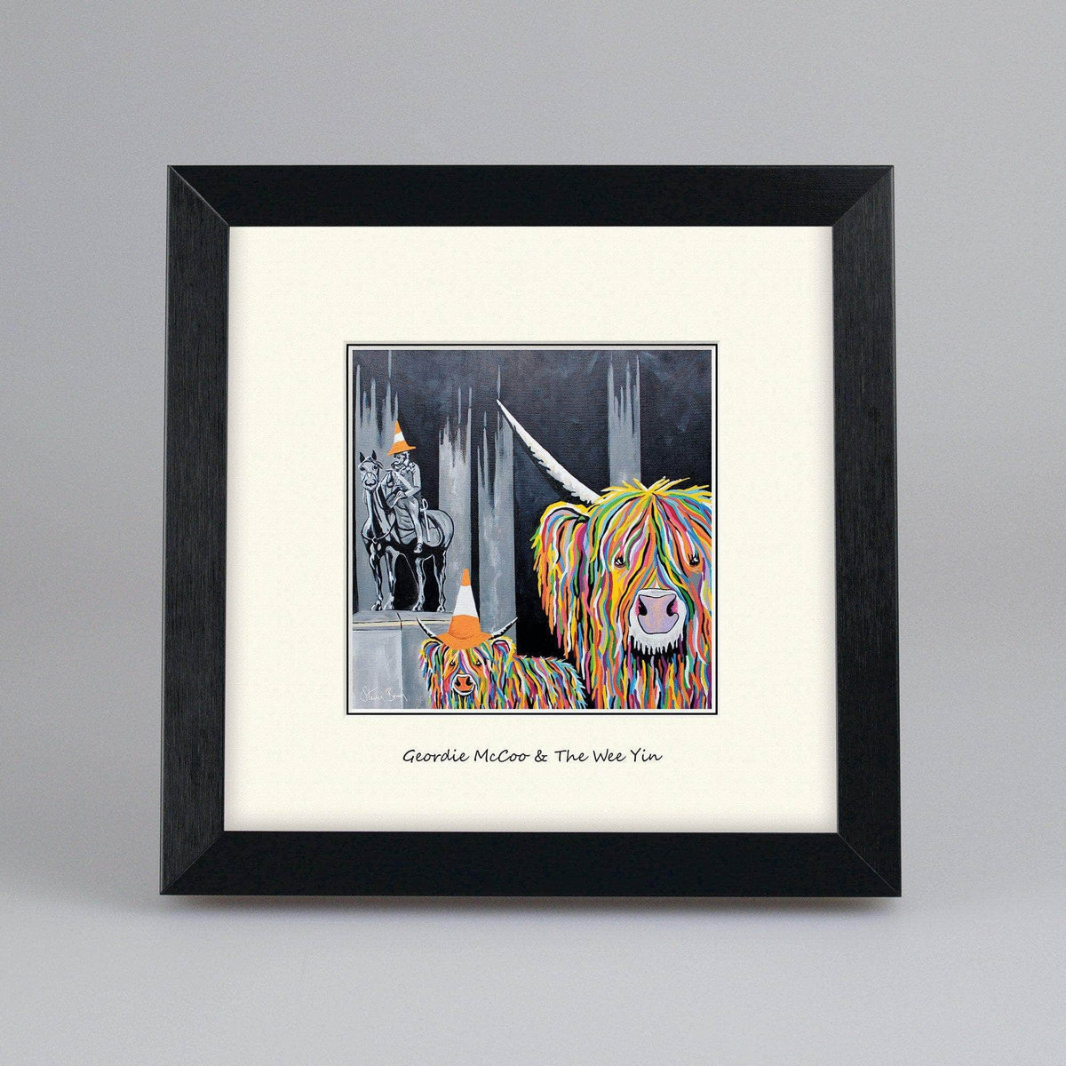 Geordie McCoo & The Wee Yin - Digital Mounted Print | Steven Brown Art