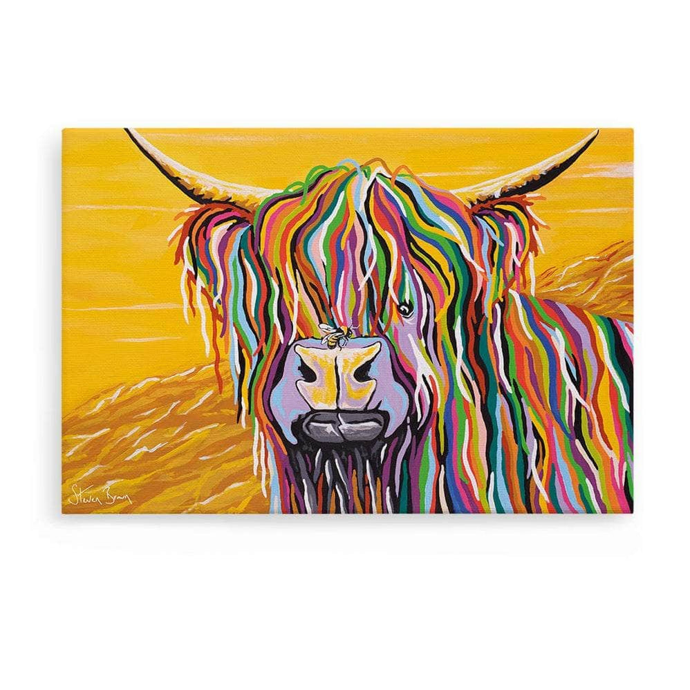 Steven Brown McCoo Canvases - Colourful Highland Cow Art — Steven Brown Art
