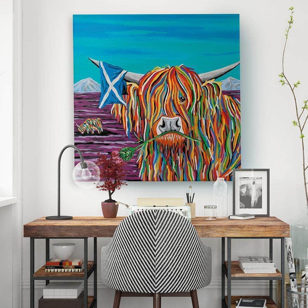 Hamish McCoo Highland Cow Painting | Steven Brown Art