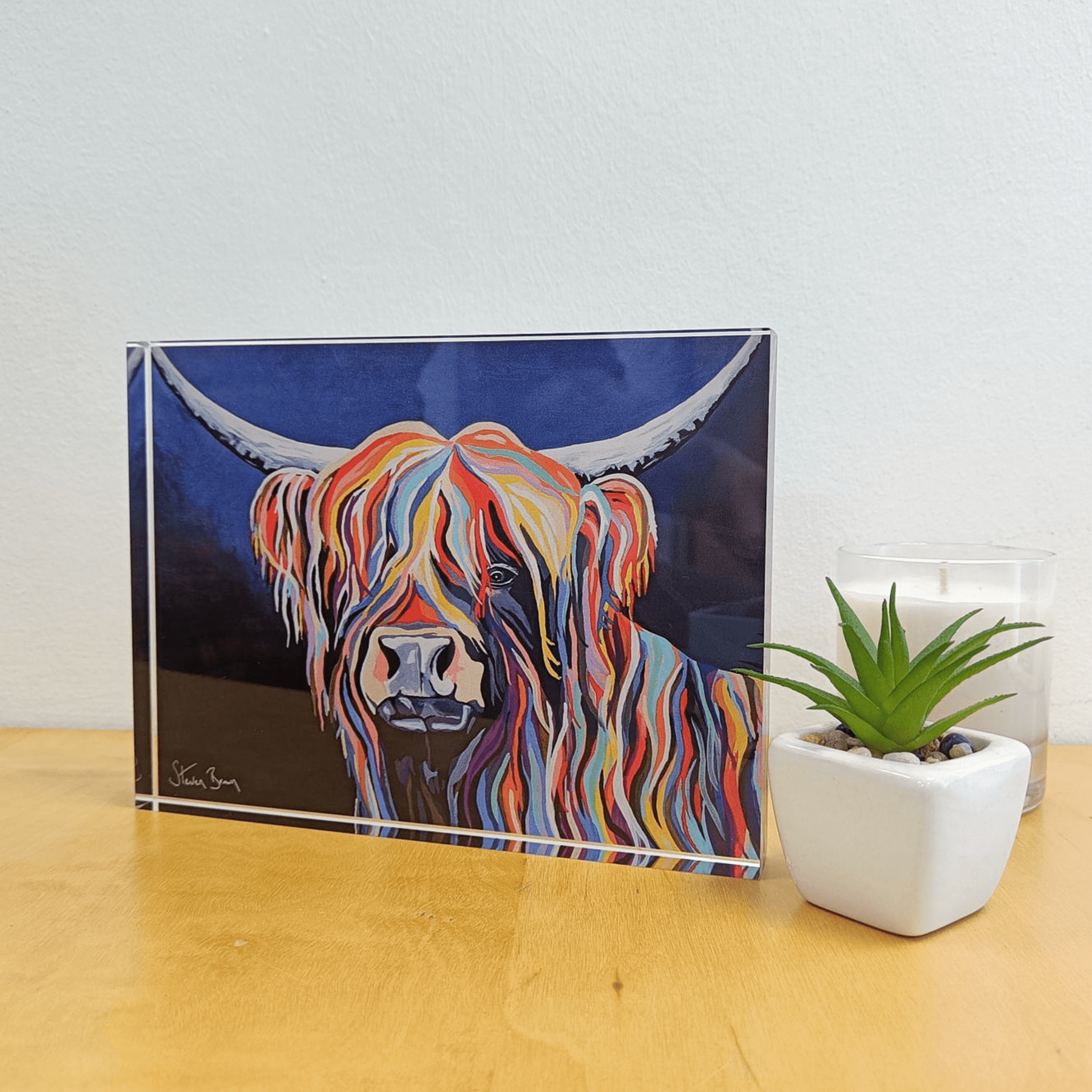 Harris McCoo Art Block | Highland Cow Accessories | Steven Brown Art