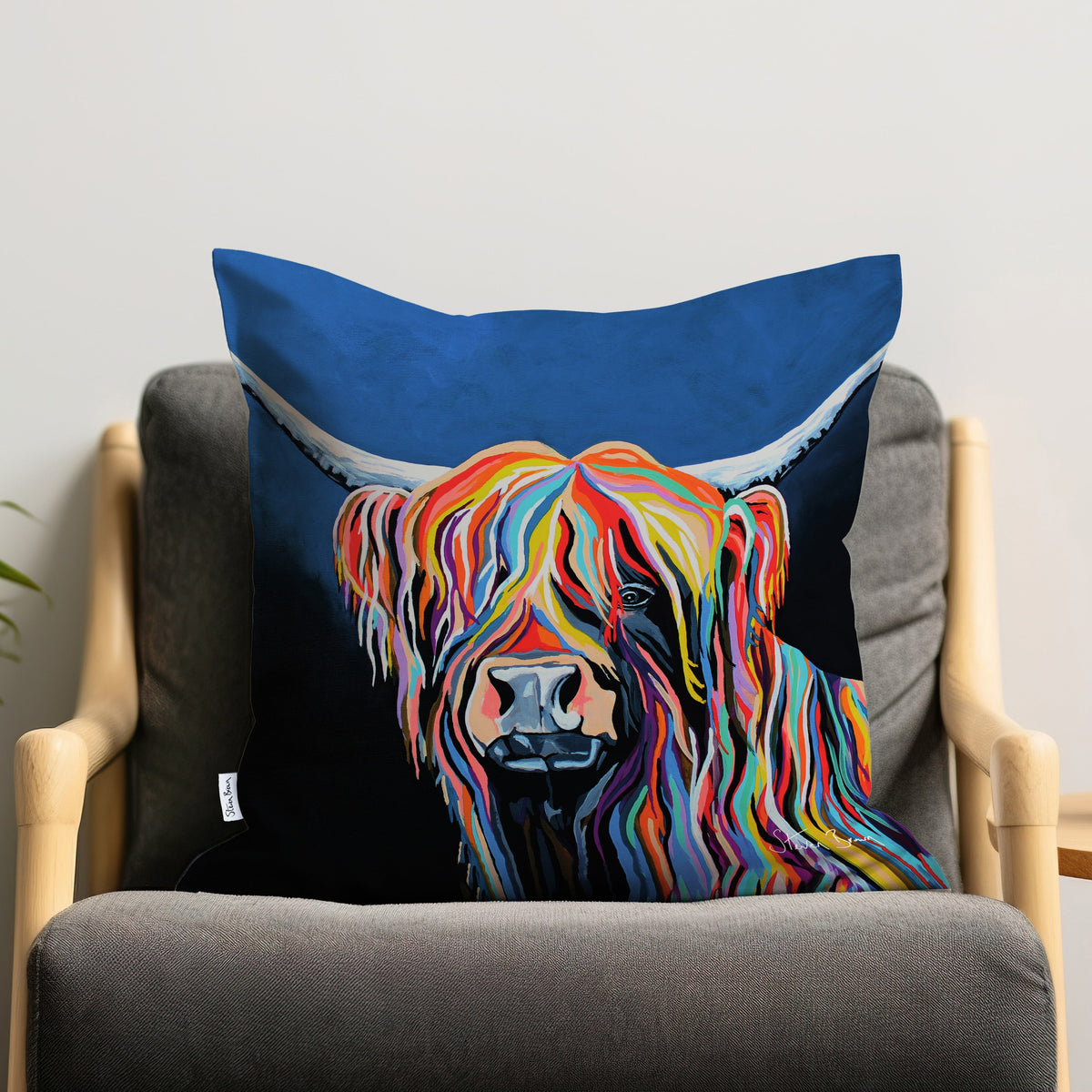 Harris McCoo - Highland Cow Cushions | Steven Brown Art