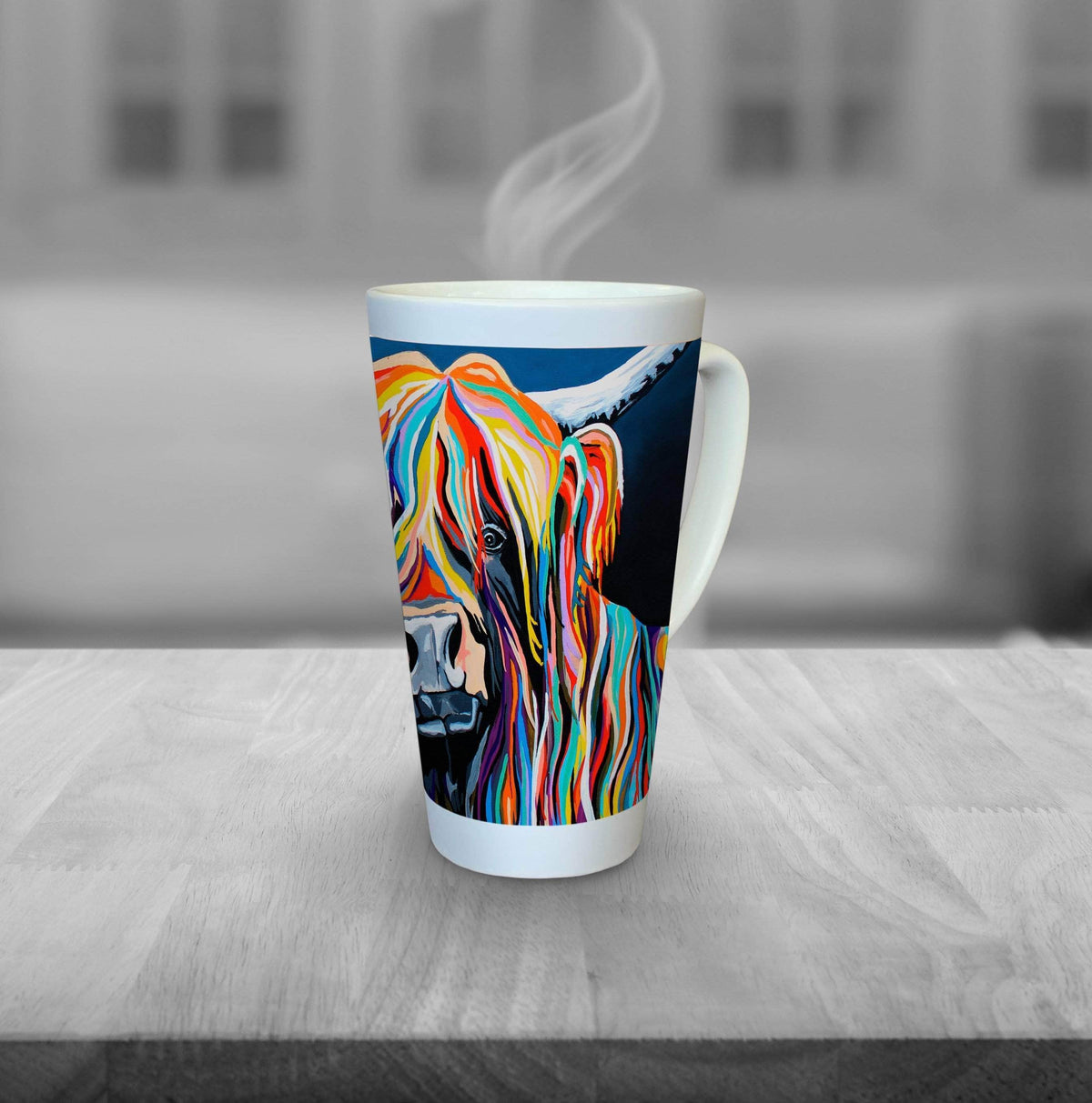 Harris McCoo - Highland Cow Latte Mug | Steven Brown Art