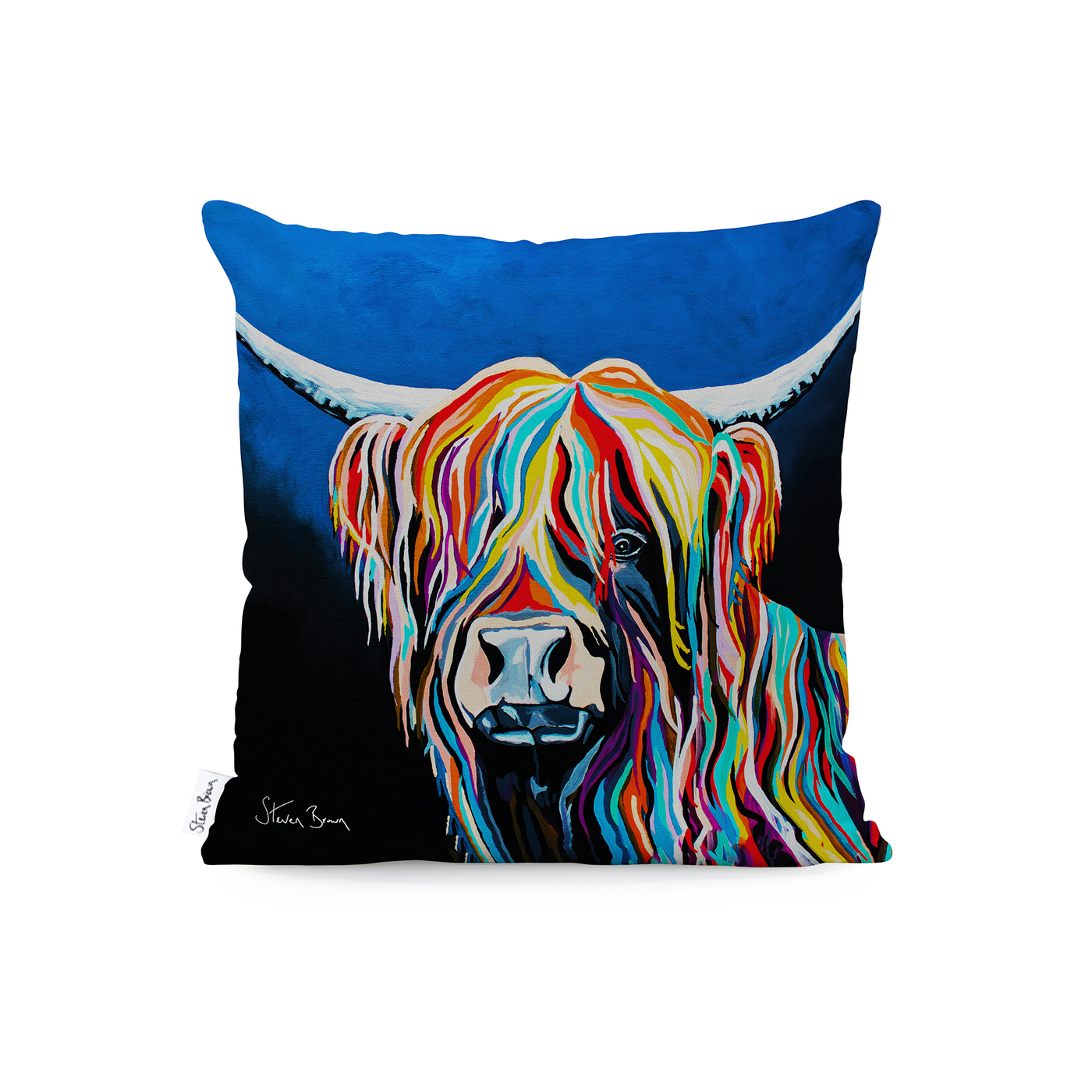 Harris McCoo Highland Cow Outdoor Cushions | Steven Brown Art