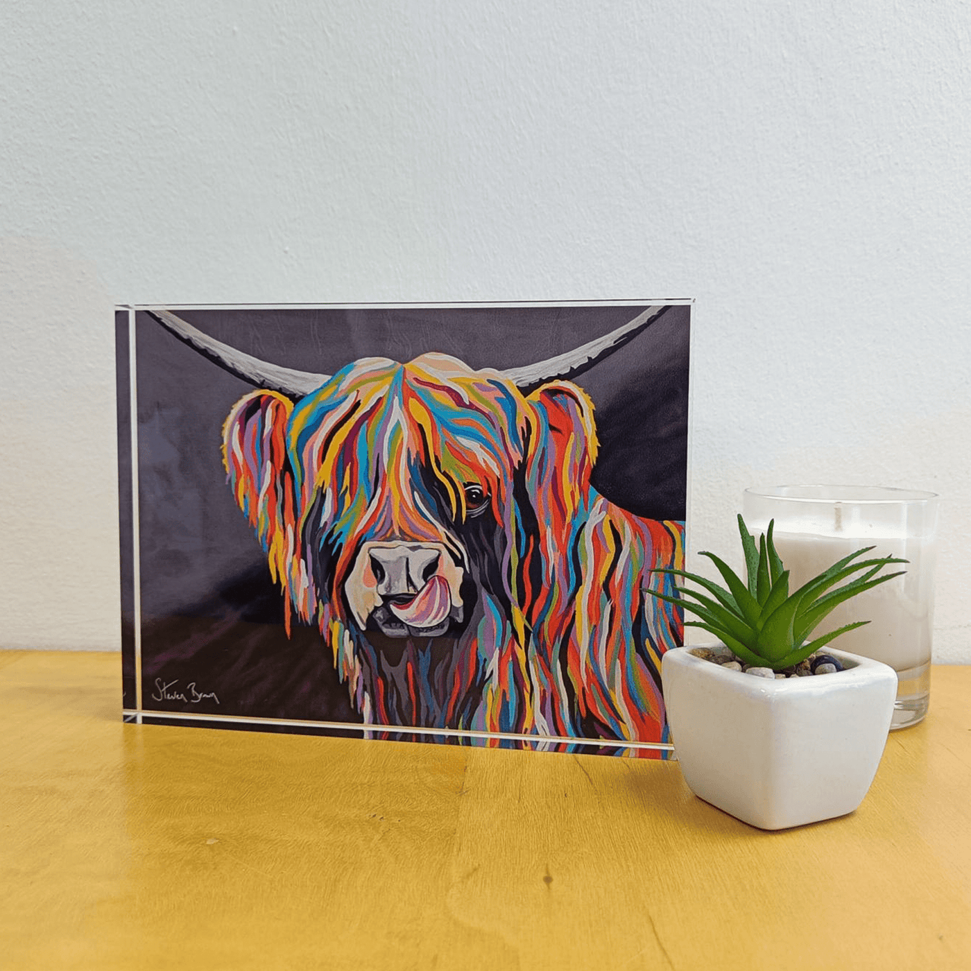 Heather McCoo Art Block | Highland Cow Accessories | Steven Brown Art