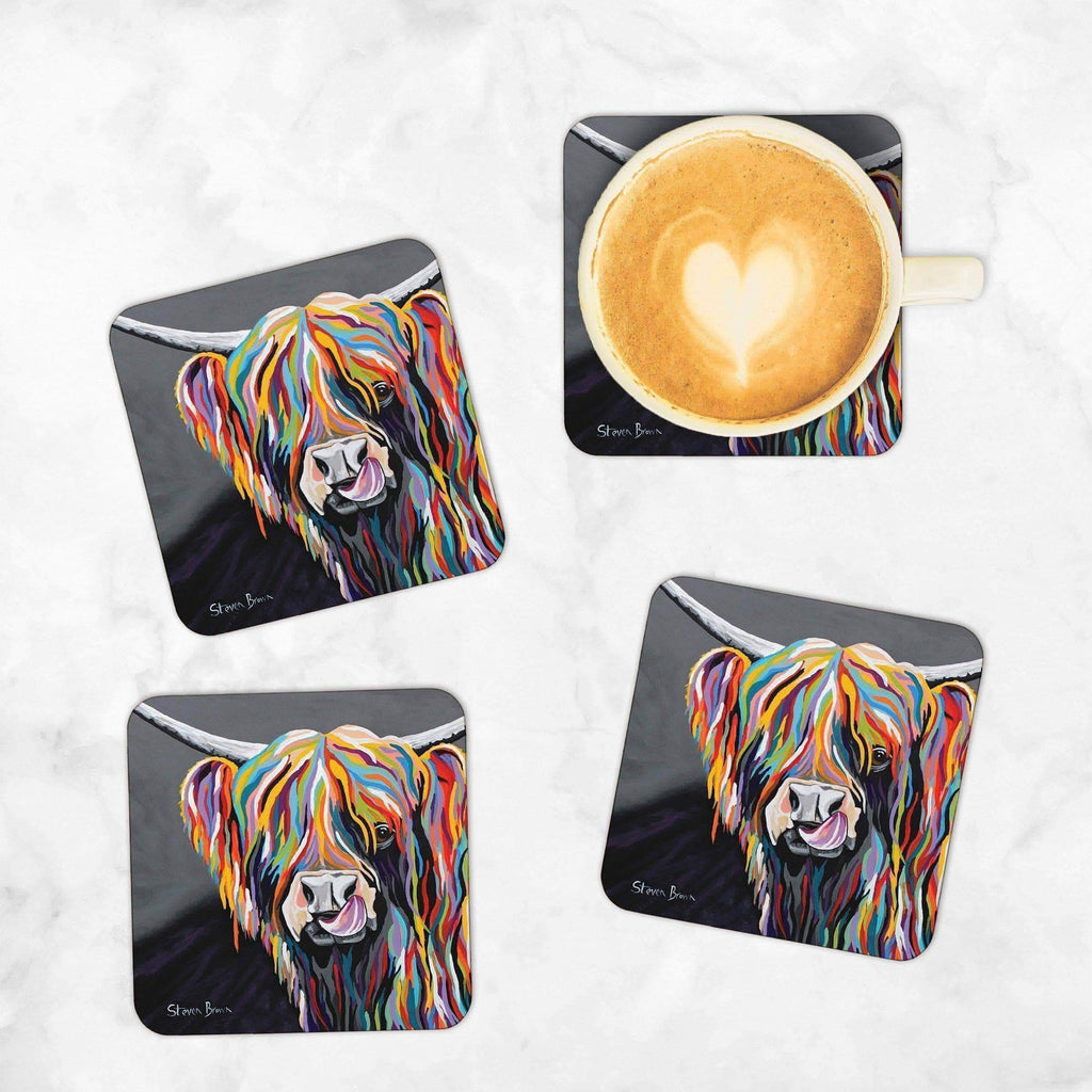 Heather McCoo Colourful Highland Cow Art | Steven Brown Art
