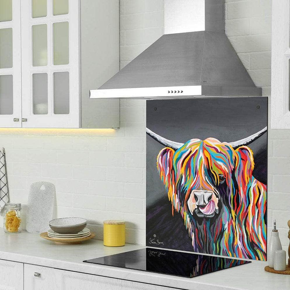 Heather McCoo Highland Cow Splashback | Steven Brown Art