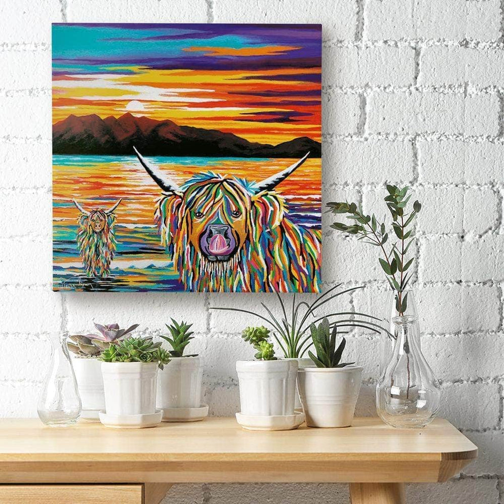 Highland Cow Canvas - Isla & Arran McCoo | Steven Brown Art
