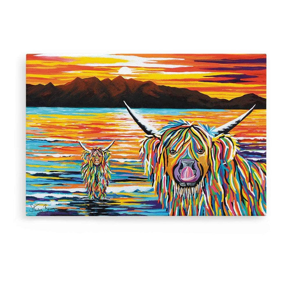 Highland Cow Canvas - Isla & Arran McCoo | Steven Brown Art