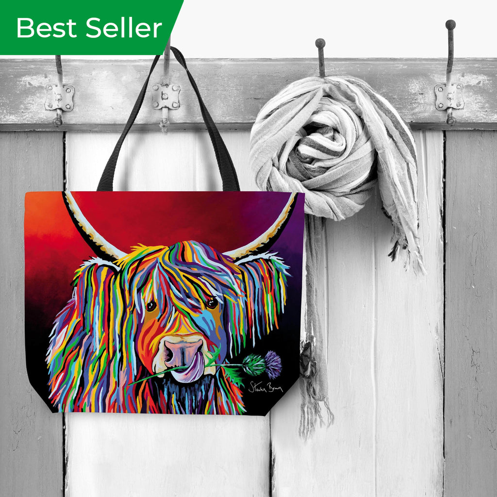 Lizzie McCoo Colourful Highland Cow Art | Steven Brown Art