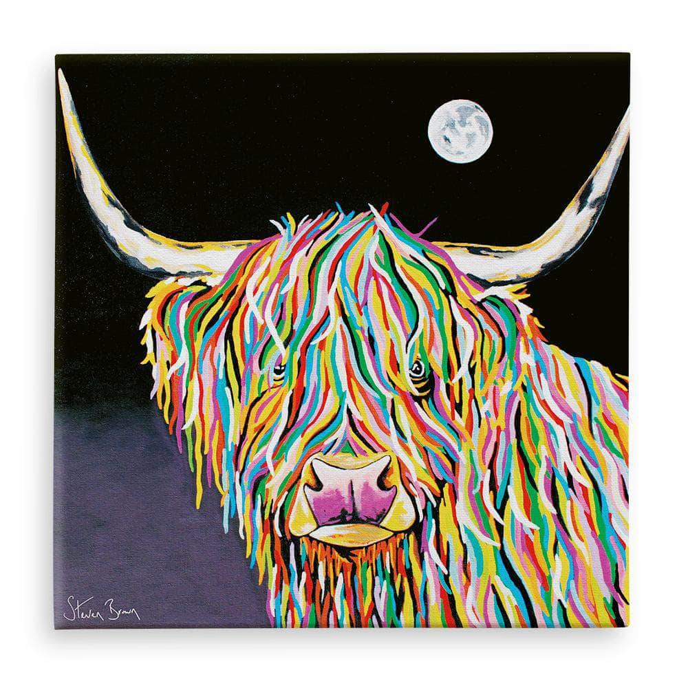 Maggie McCoo Highland Cow Art Canvas | Steven Brown Art