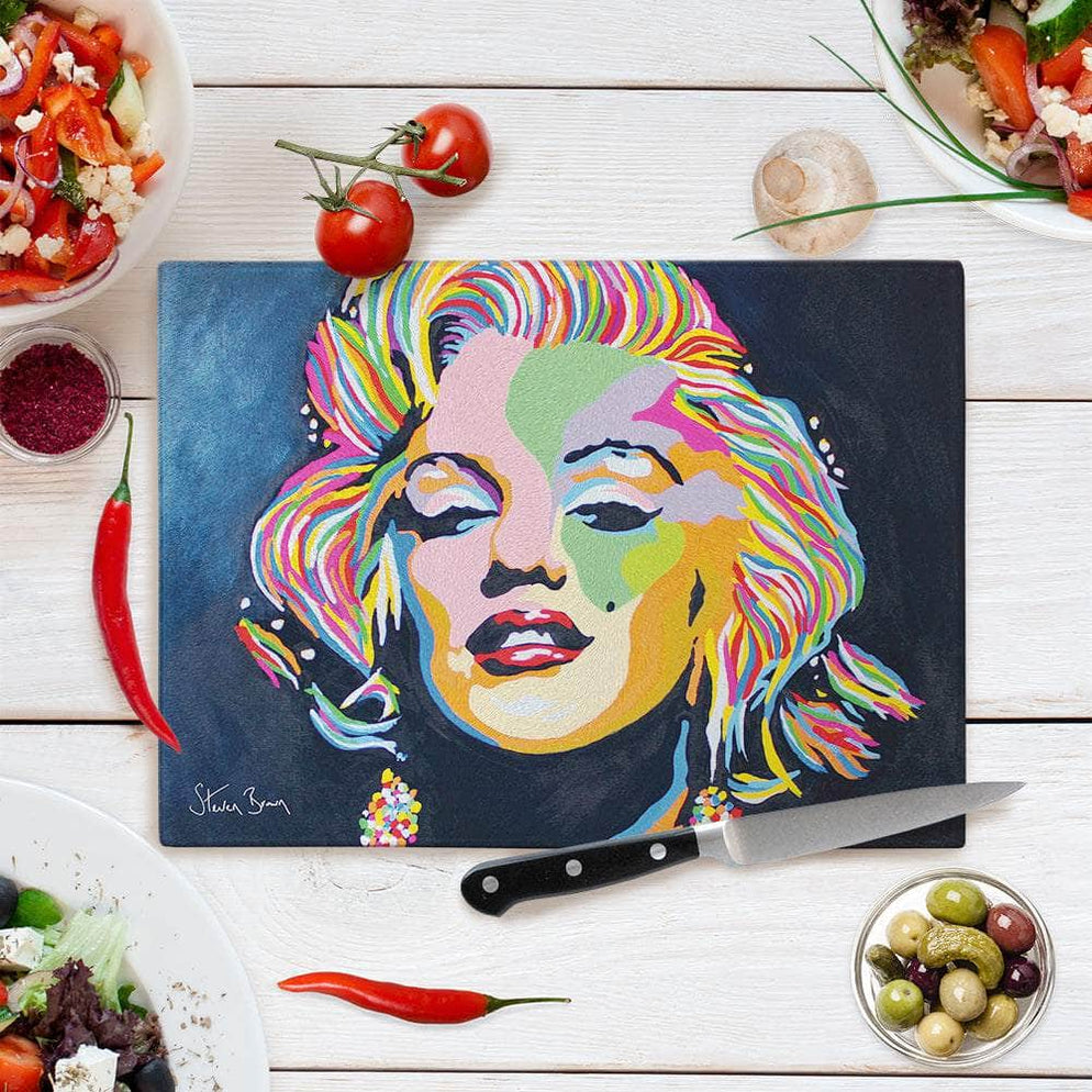 Marilyn Monroe - Glass Chopping Board | Steven Brown Art