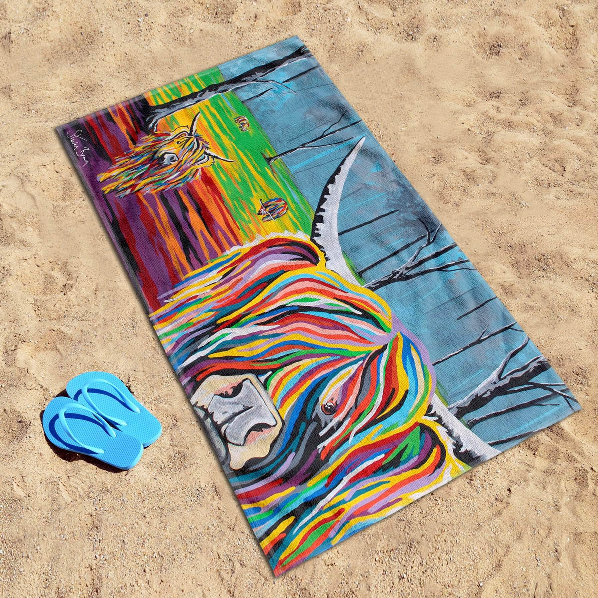 Mary McCoo & The Weans - Beach Towel — Steven Brown Art