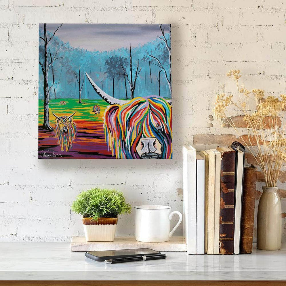 Mary McCoo & The Weans Cow Canvas | Steven Brown Art