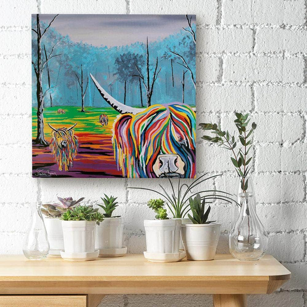 Mary McCoo & The Weans Cow Canvas | Steven Brown Art