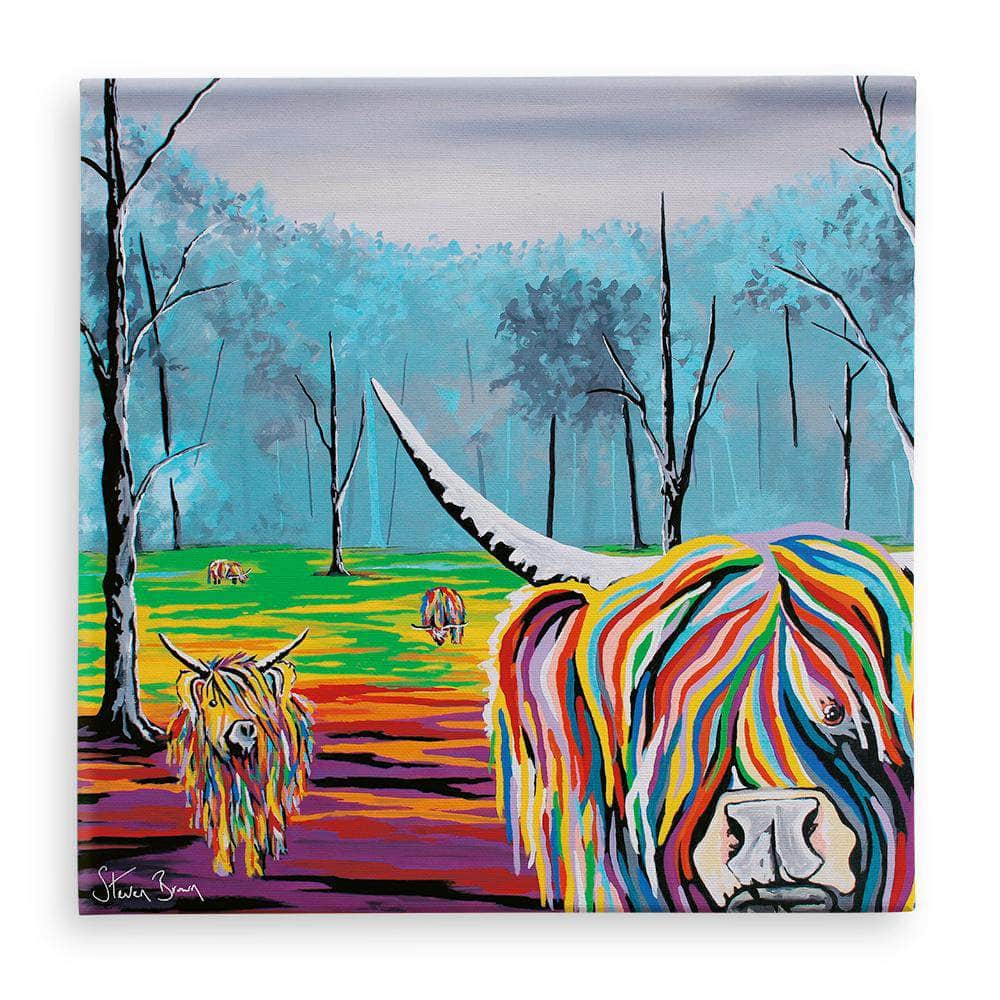 Mary McCoo & The Weans Cow Canvas | Steven Brown Art