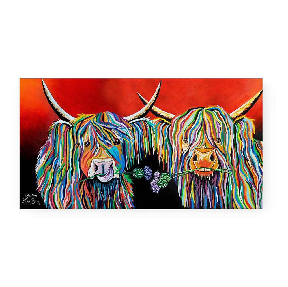 McCoos in Love Highland Cow Art by Steven Brown — Steven Brown Art