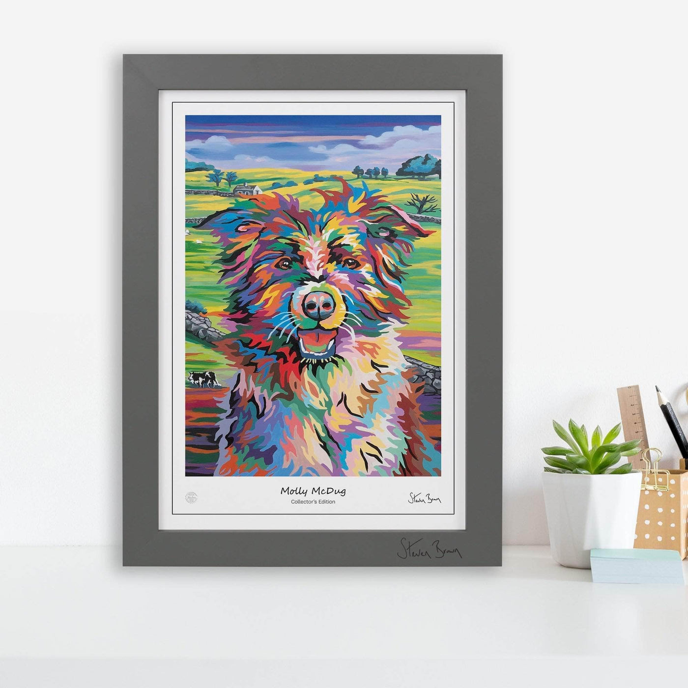 Molly McDug Sheep Dog Art Print | Steven Brown Art