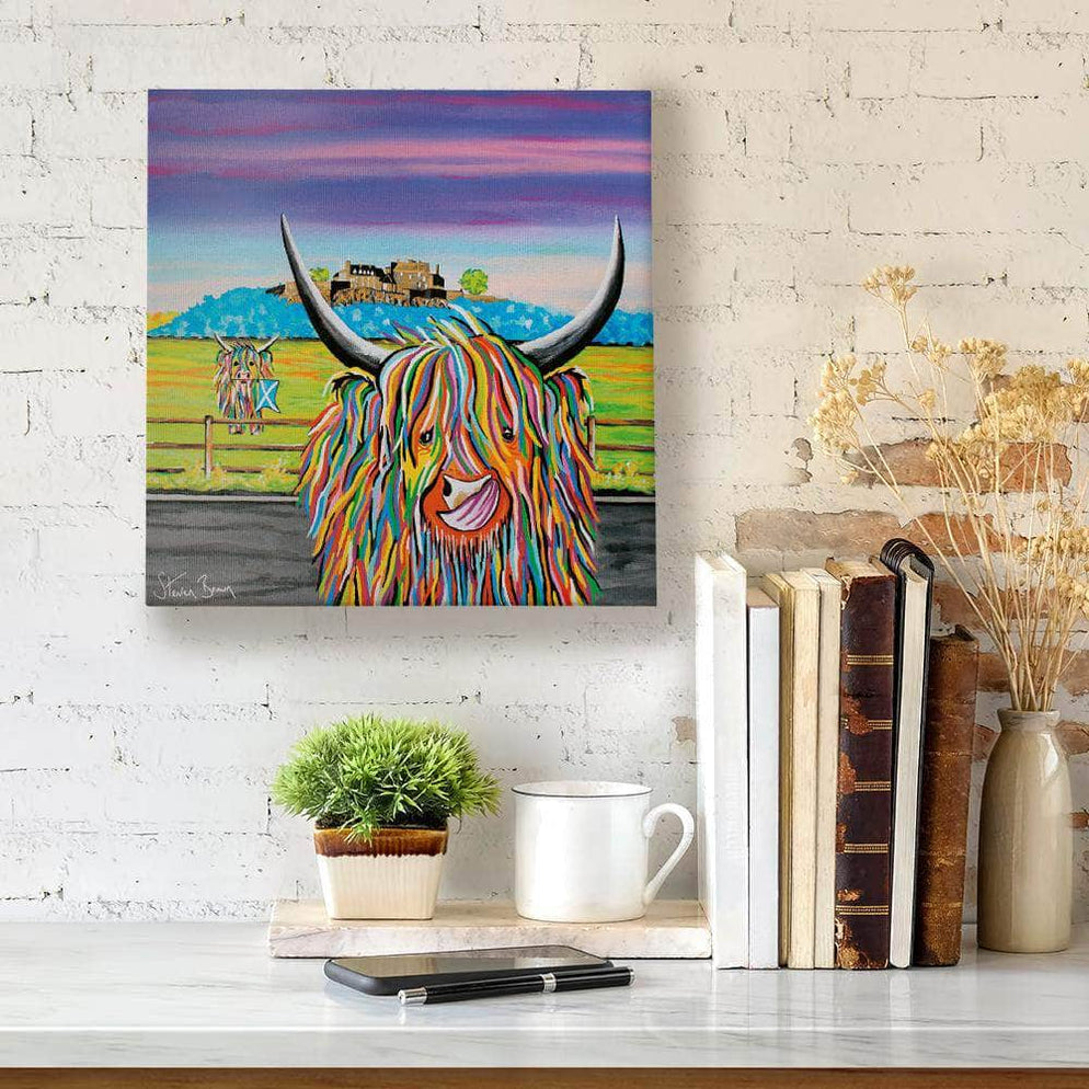 Morag McCoo Highland Cow Painting Canvas | Steven Brown Art