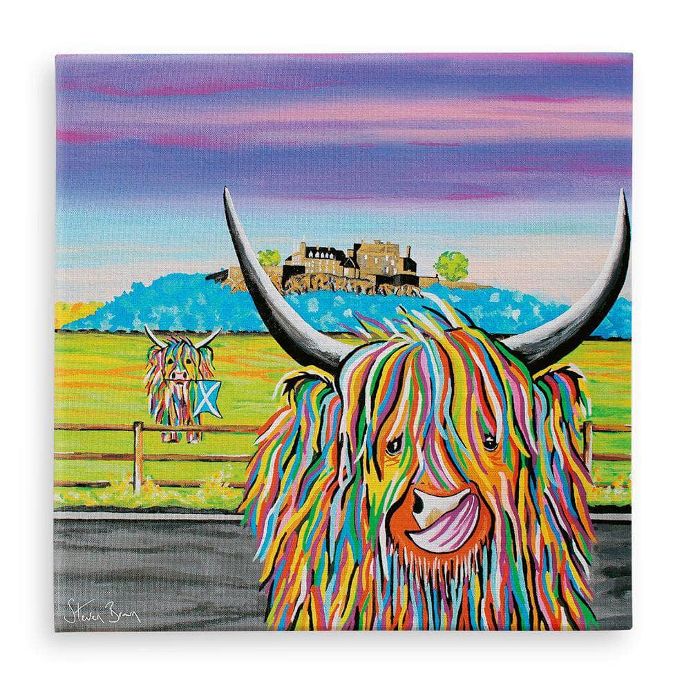 Morag McCoo Highland Cow Painting Canvas | Steven Brown Art