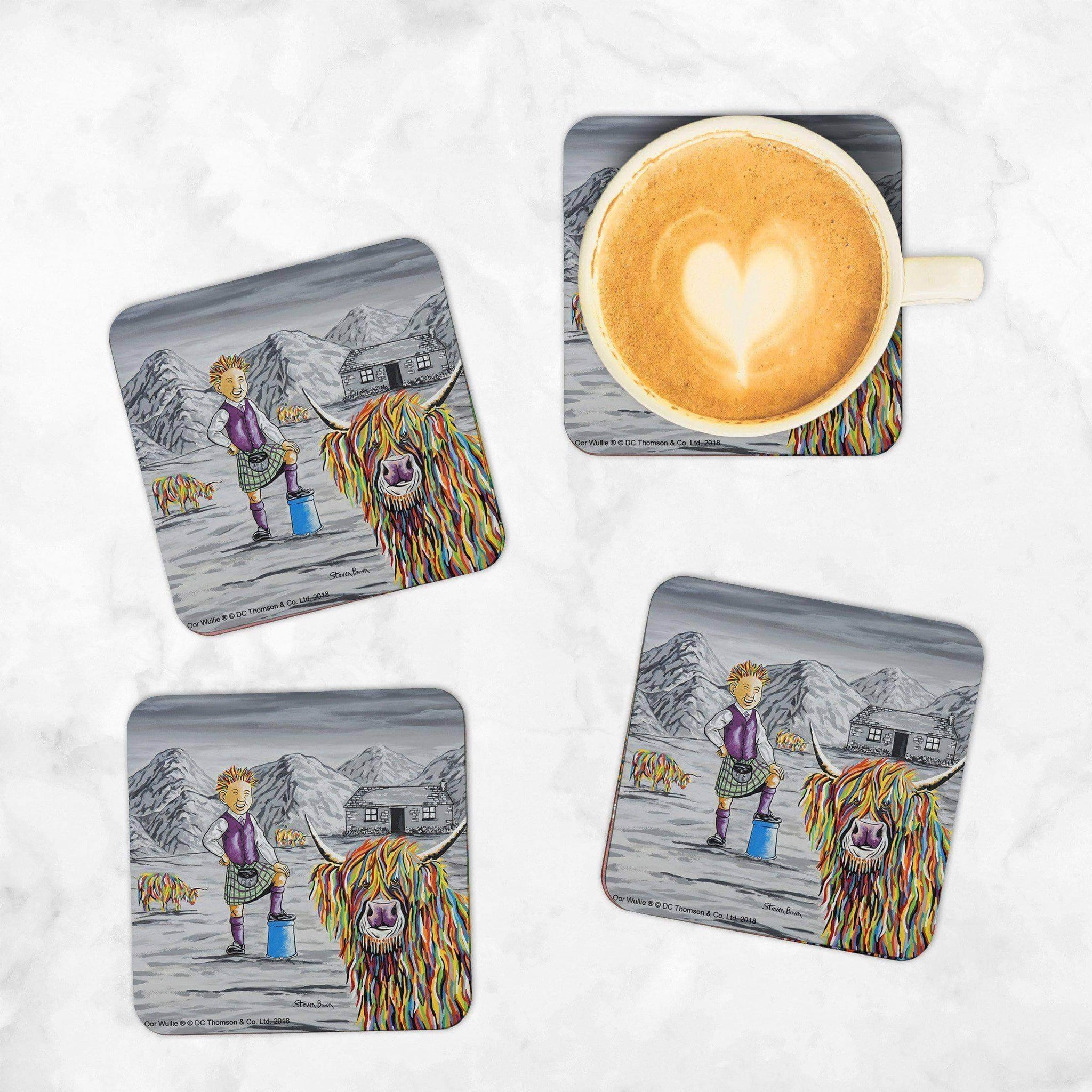 Colourful Coasters by iconic Scottish Artist | Steven Brown Art